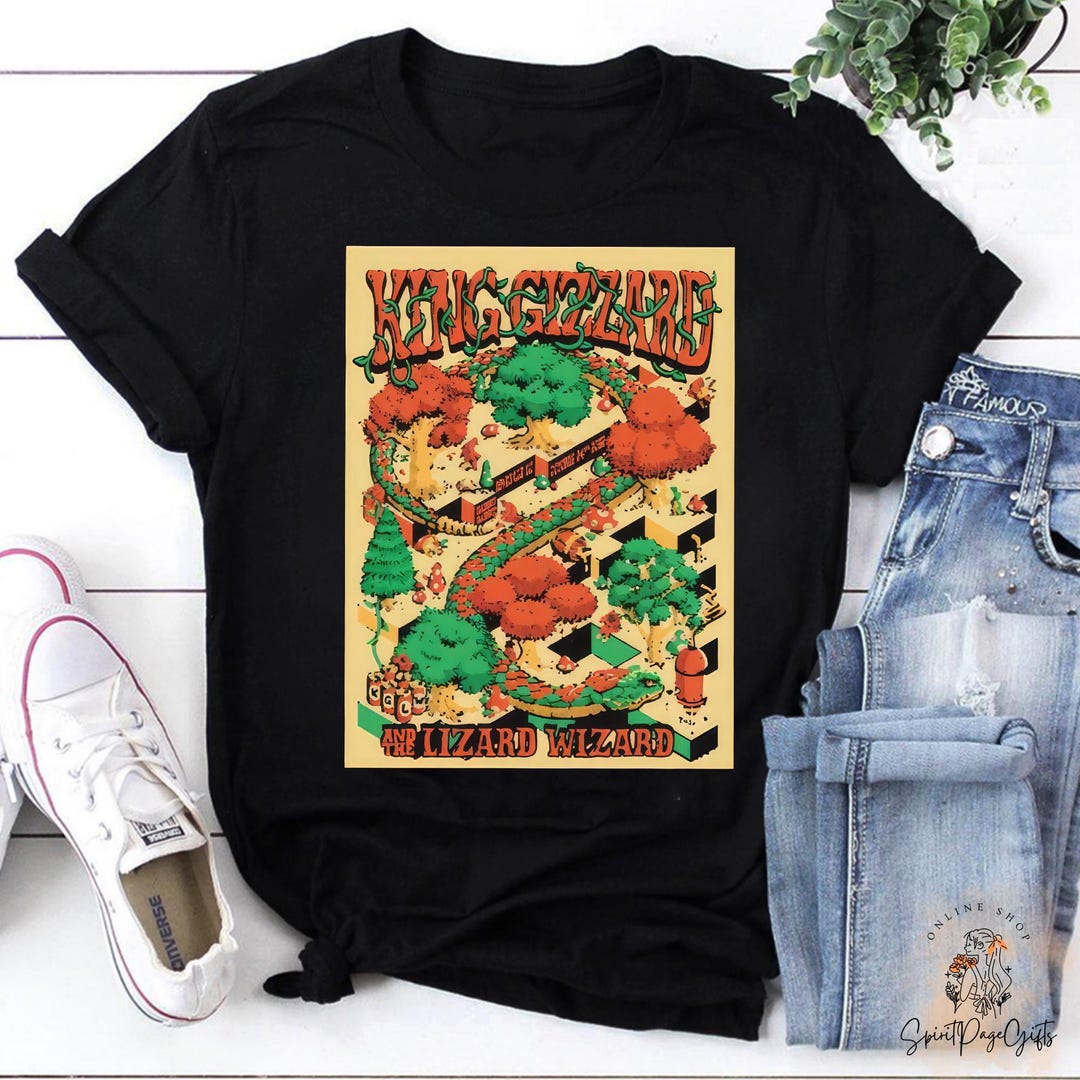 Tour Poster King Gizzard and the Lizard Wizard Unisex Vintage T-shirt ...