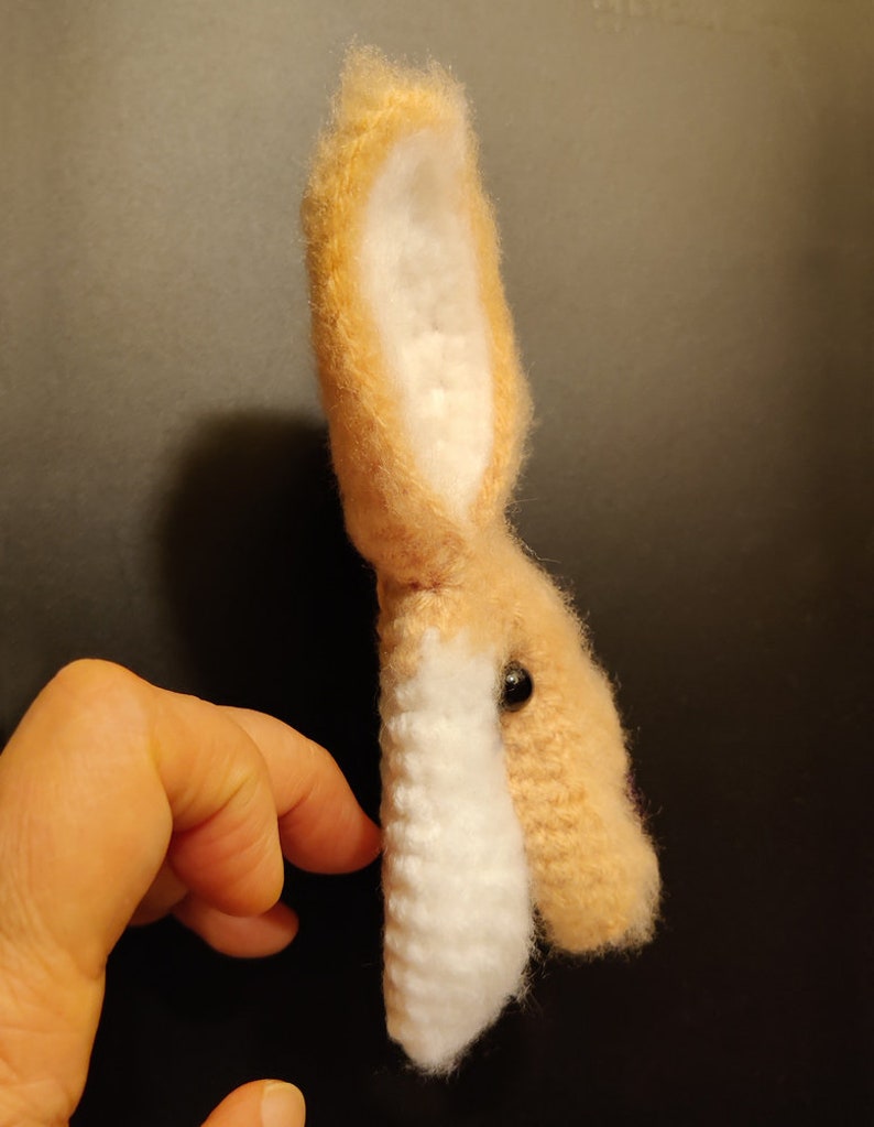 Crochet Pattern, Rabbit Head Fridge Magnet, Valentine's Day, Christmas ...