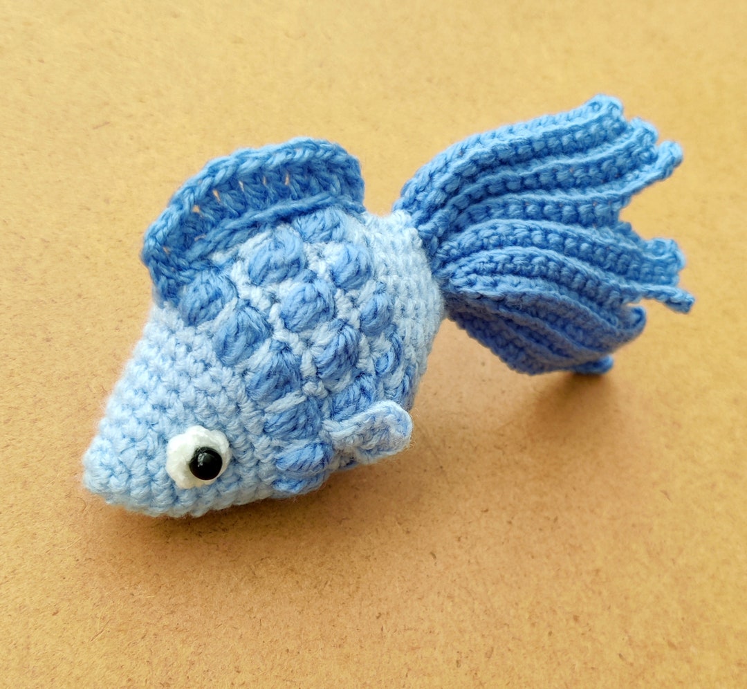 Crochet Pattern Amigurumi Blue Goldfish Christmas Ornament - Etsy