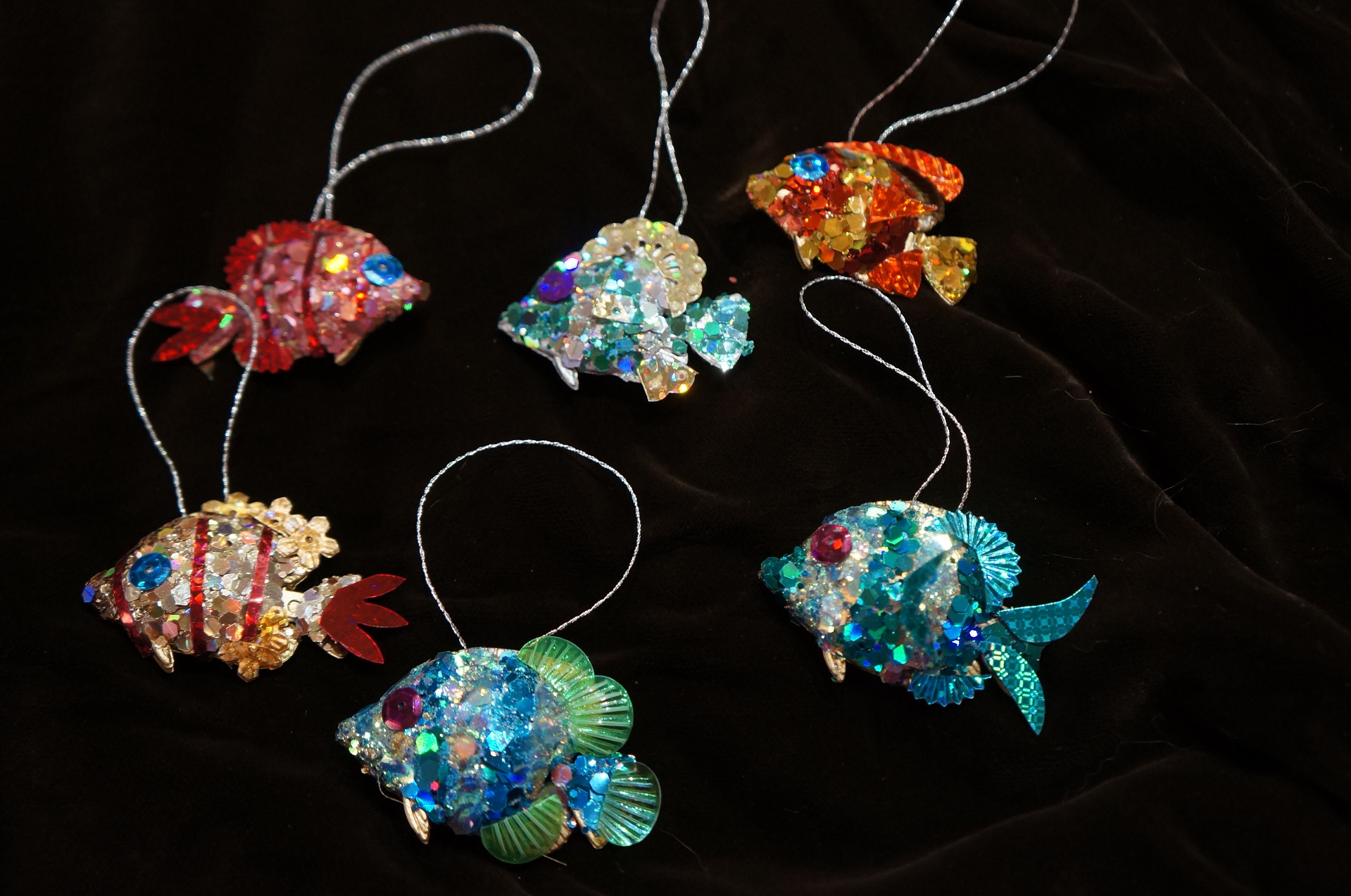 Tropical Fish Ornaments, Set of 3 - Etsy