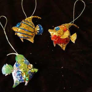 Tropical Fish Ornaments, Set of 3 - Etsy