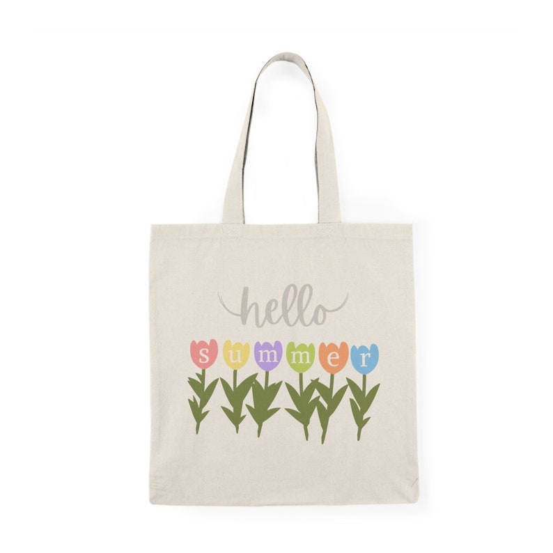 Summer Tote Bag Hello Summer Summer Bag Reusable Grocery Bag Summer ...