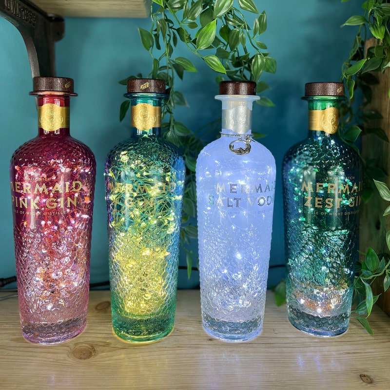 Gin Bottle Lamp - Etsy UK