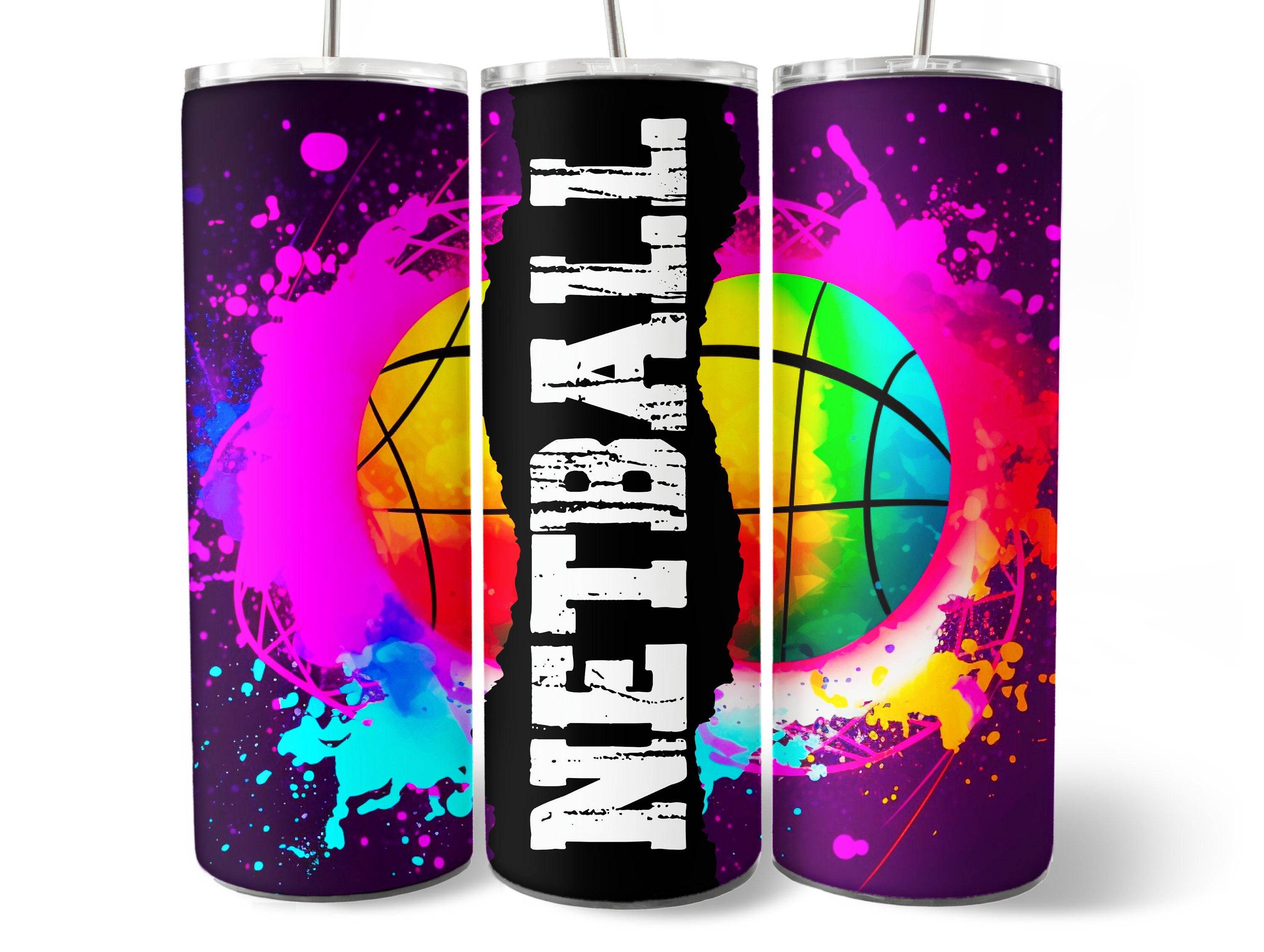 Netball Tumbler Wrap PNG Design, Netball Tumbler Wrap 20 Oz Skinny ...