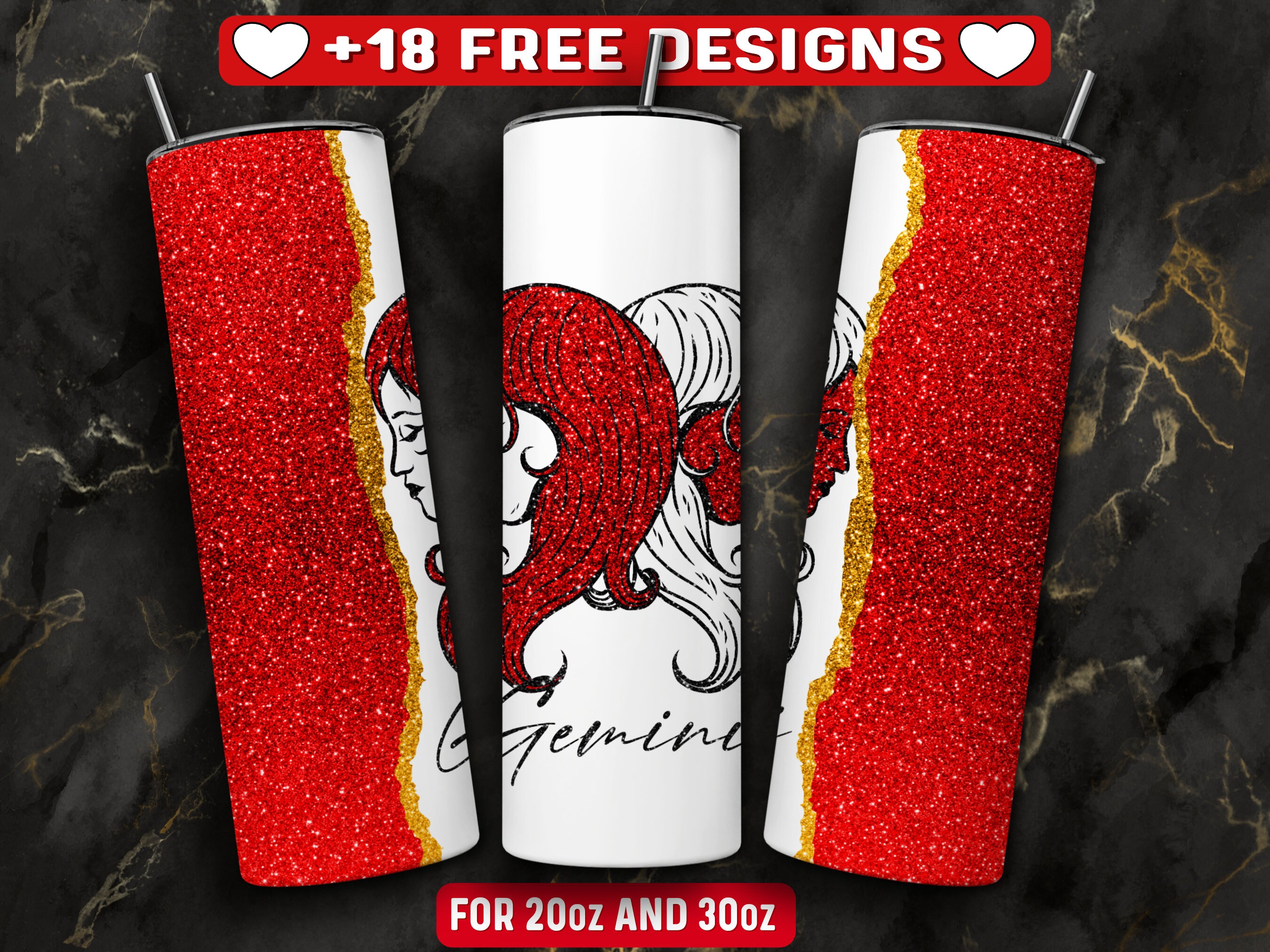 Gemini Tumbler Wrap PNG Design Zodiac Tumbler Wrap 20 Oz - Etsy