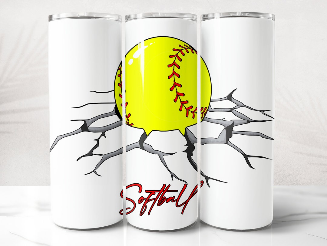 Softball Tumbler Wrap PNG Design, Softball Tumbler Wrap 20 Oz Skinny ...