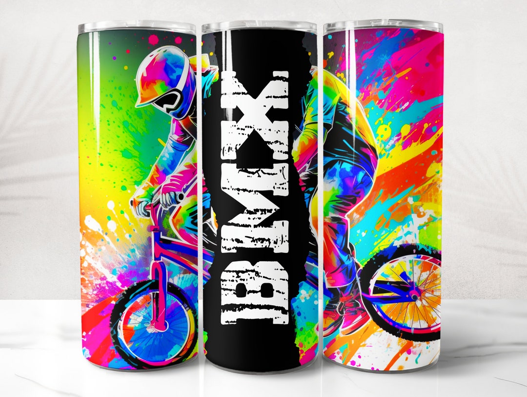 BMX Tumbler Wrap PNG Design, BMX Tumbler Wrap 20 Oz Skinny Tumbler ...