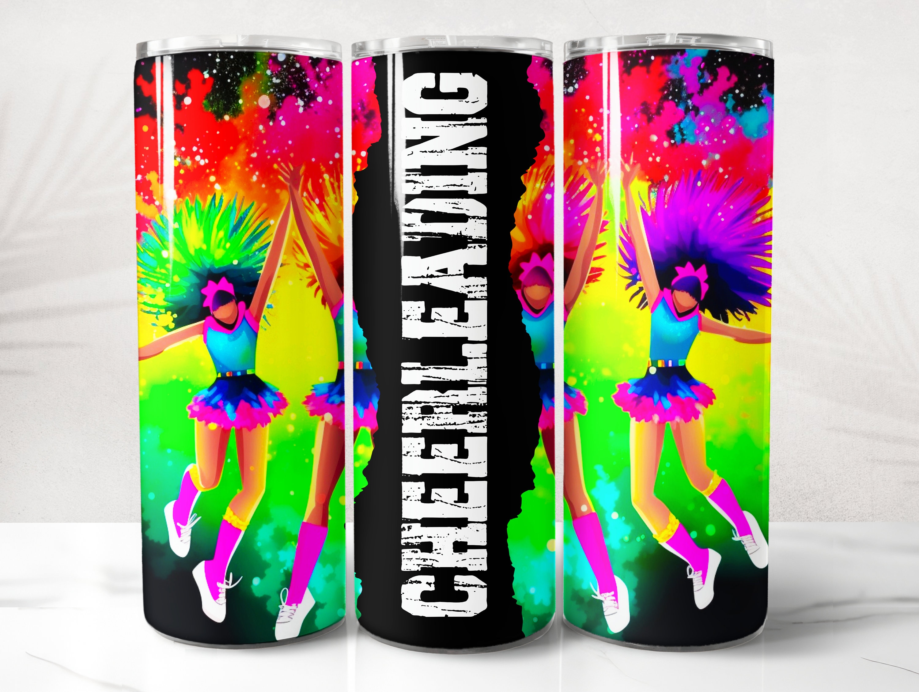 Cheerleading Tumbler Wrap PNG Design, Cheerleading Tumbler Wrap 20 Oz ...