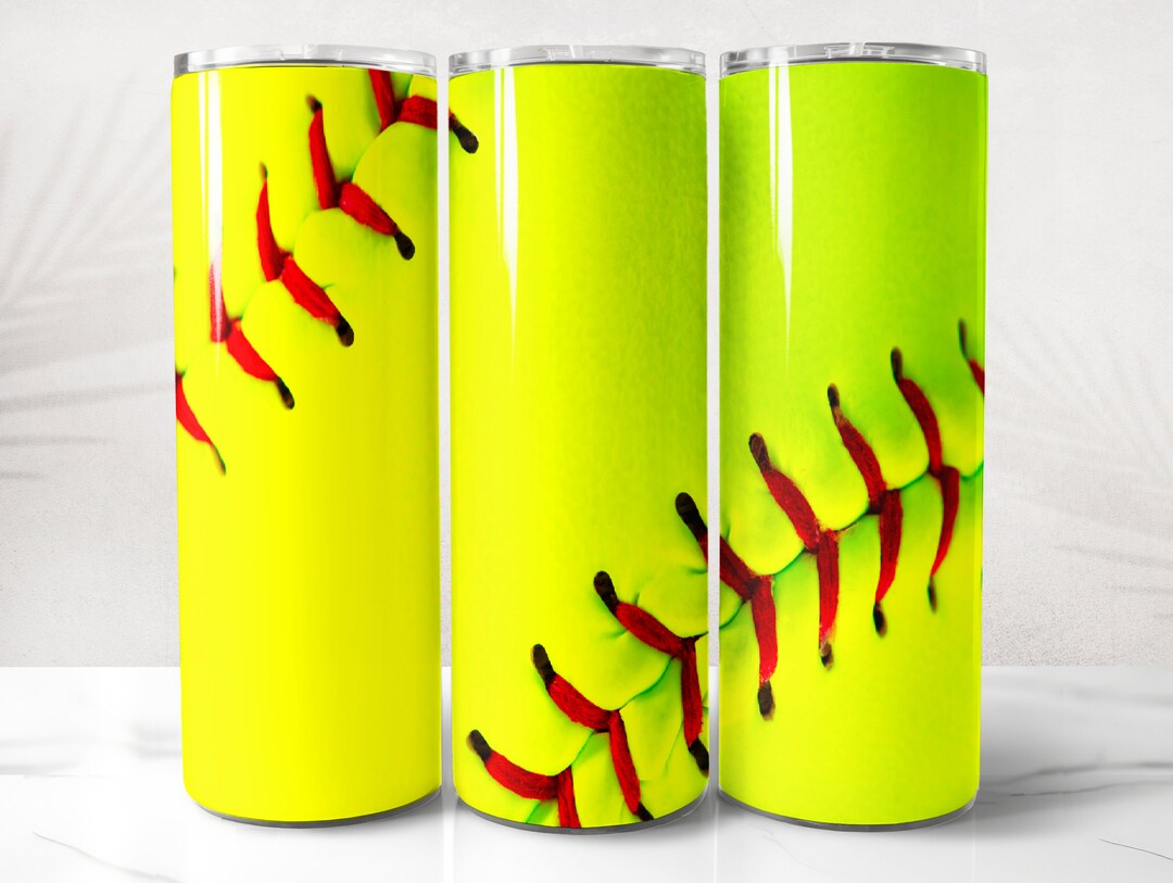 Softball Tumbler Wrap PNG Design, Softball Tumbler Wrap 20 Oz Skinny ...