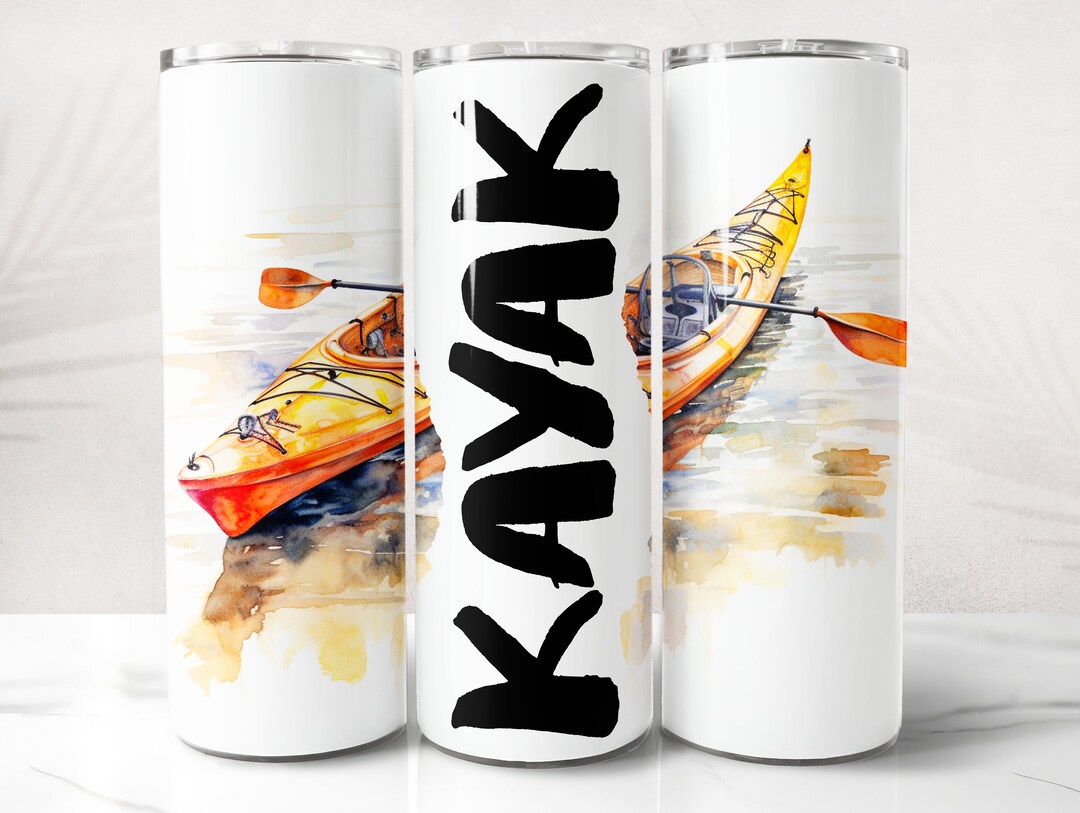 Kayak Tumbler Wrap PNG Design, Kayak Tumbler Wrap 20 Oz Skinny Tumbler ...
