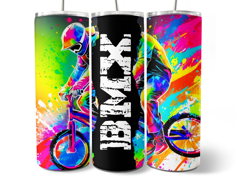 BMX Tumbler Wrap PNG Design, BMX Tumbler Wrap 20 Oz Skinny Tumbler ...