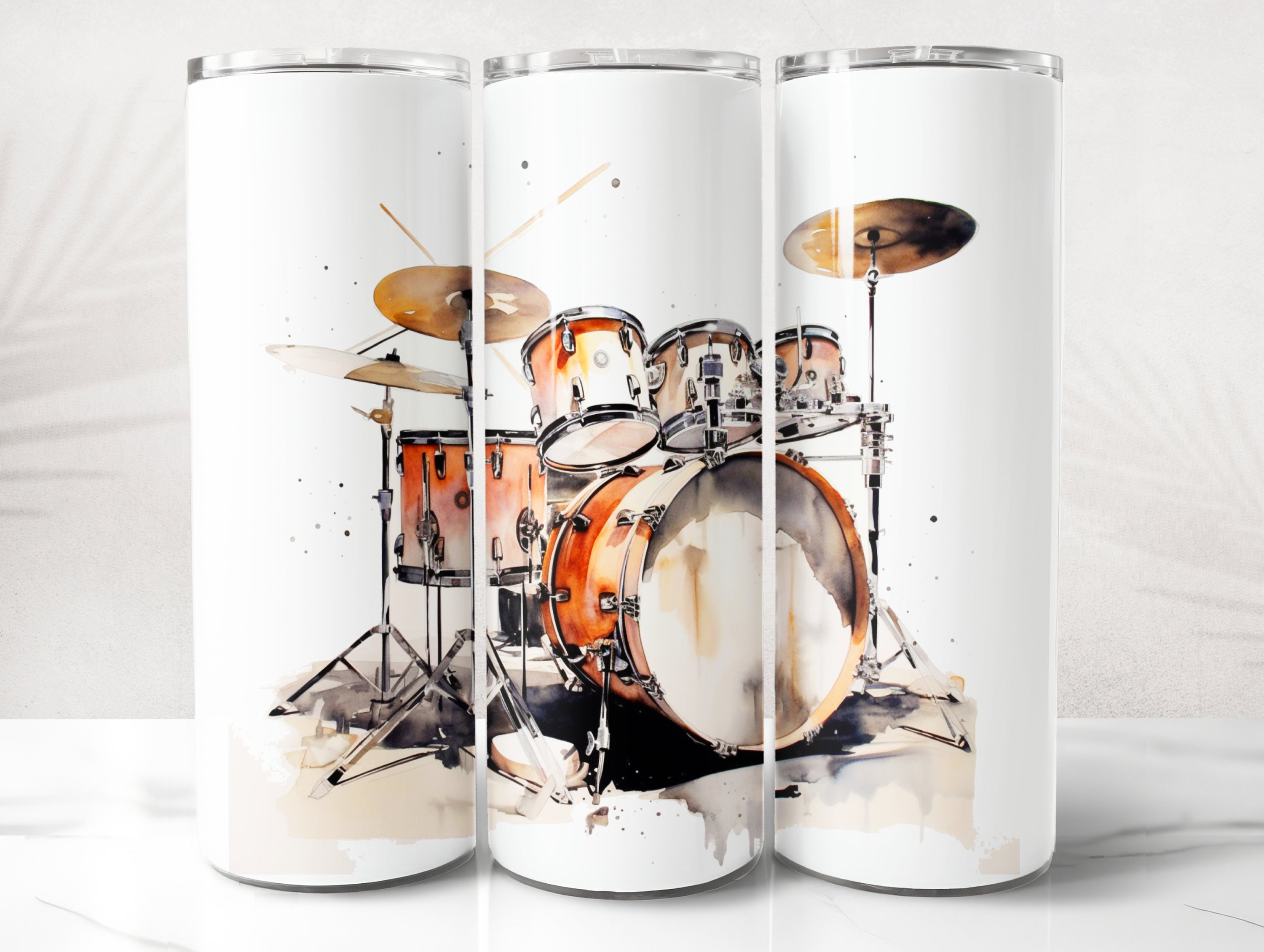 Watercolor Drums Tumbler Wrap PNG Design Drums Tumbler Wrap - Etsy