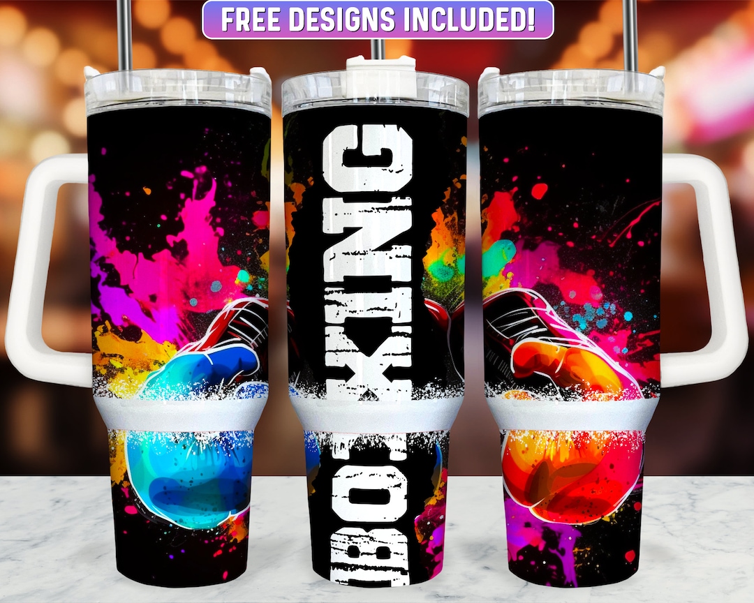 Boxing 40oz Tumbler Wrap PNG Design, Boxing 40oz Quencher Tumbler ...