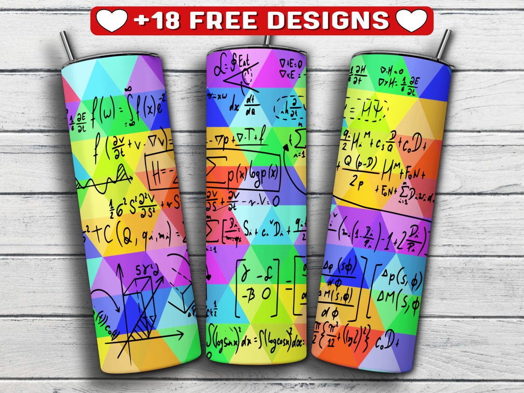 Math Tumbler Wrap PNG Design Math Teacher Tumbler Wrap 20 Oz - Etsy