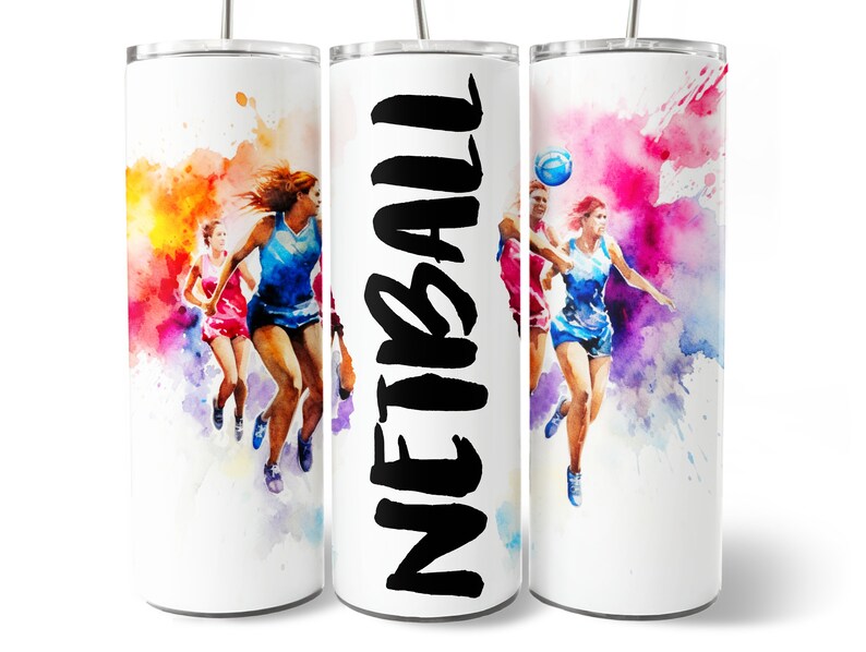 Netball Tumbler Wrap PNG Design, Netball Tumbler Wrap 20 Oz Skinny ...