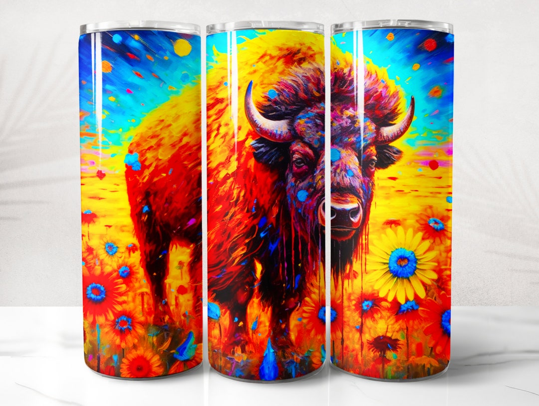 Bison Tumbler Wrap PNG Design, Bison Tumbler Wrap 20 Oz Skinny Tumbler ...