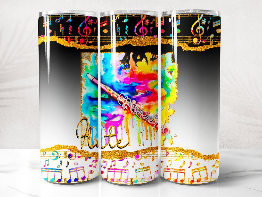 Flute Tumbler Wrap PNG Design, Flute Tumbler Wrap 20 Oz Skinny Tumbler ...