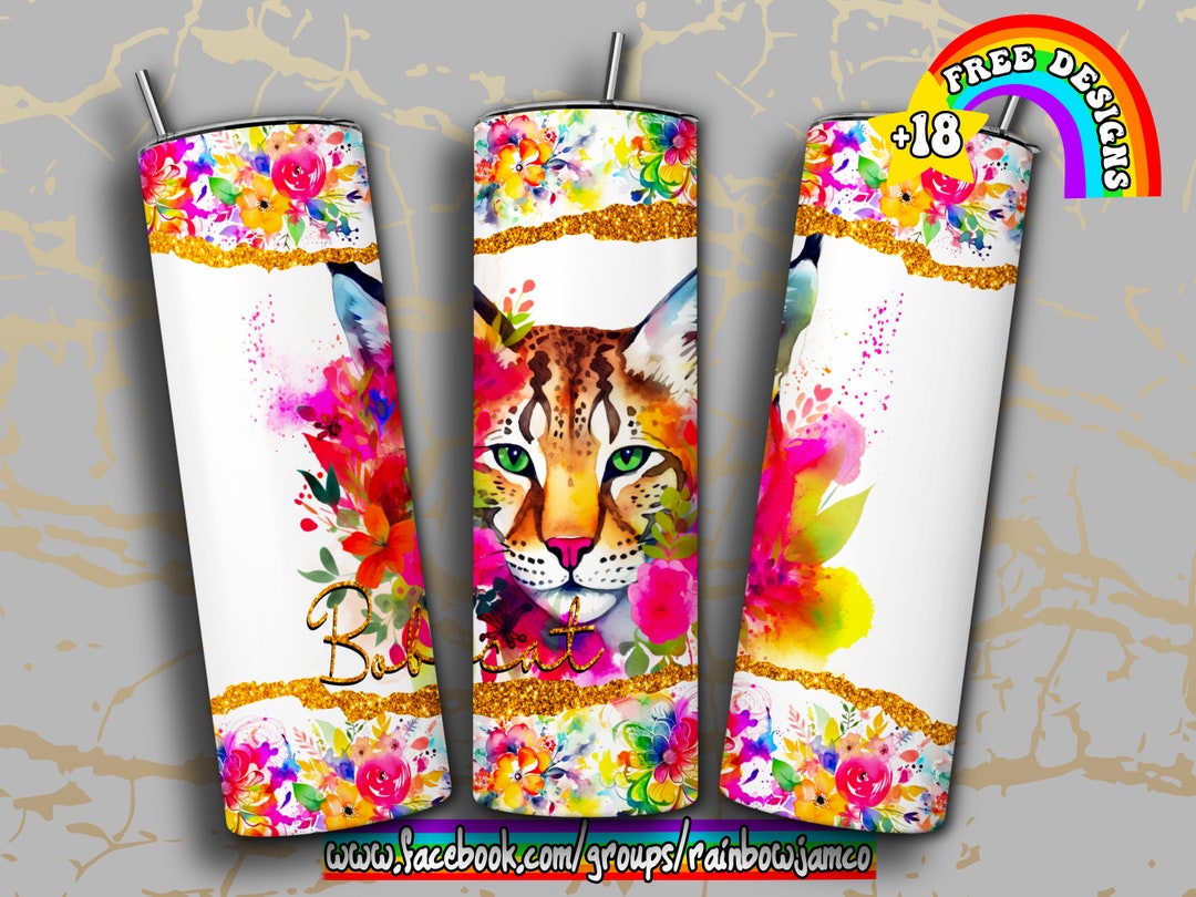 Bobcat Tumbler Wrap PNG Design Bobcat Tumbler Wrap 20 Oz - Etsy