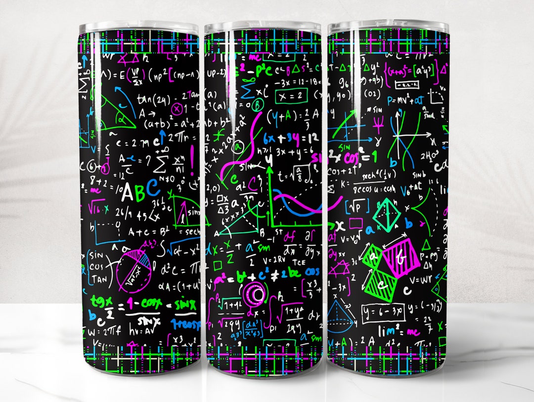 Math Tumbler Wrap PNG Design, Science Tumbler Wrap, 20 Oz Skinny ...