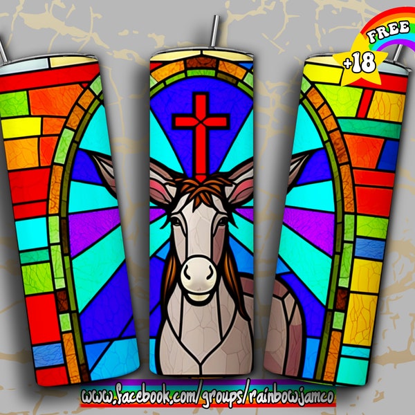 Donkey Stained Glass - Etsy