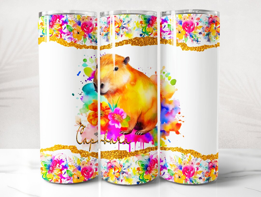 Capybara Tumbler Wrap PNG Design, Capybara Tumbler Wrap 20 Oz Skinny ...