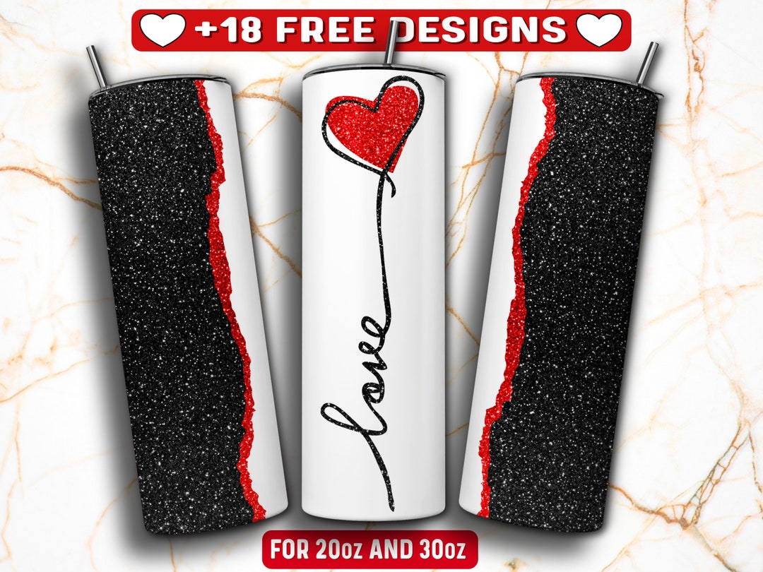 Valentines Day Tumbler Wrap PNG Design, 14 February Tumbler Wrap 20 Oz ...