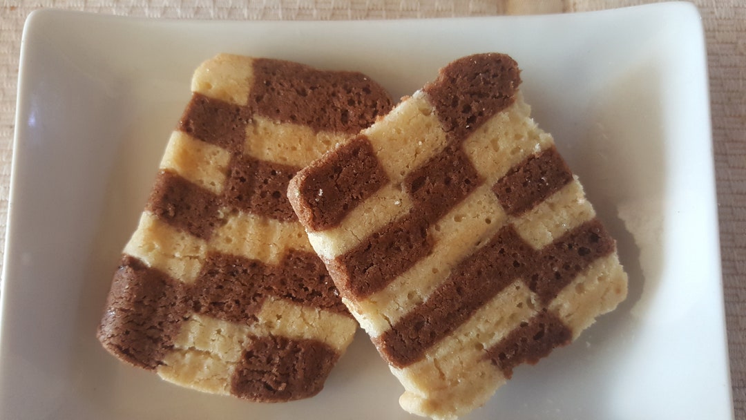 Delicious Checkerboard Chocolate and Vanilla Cookie - Etsy