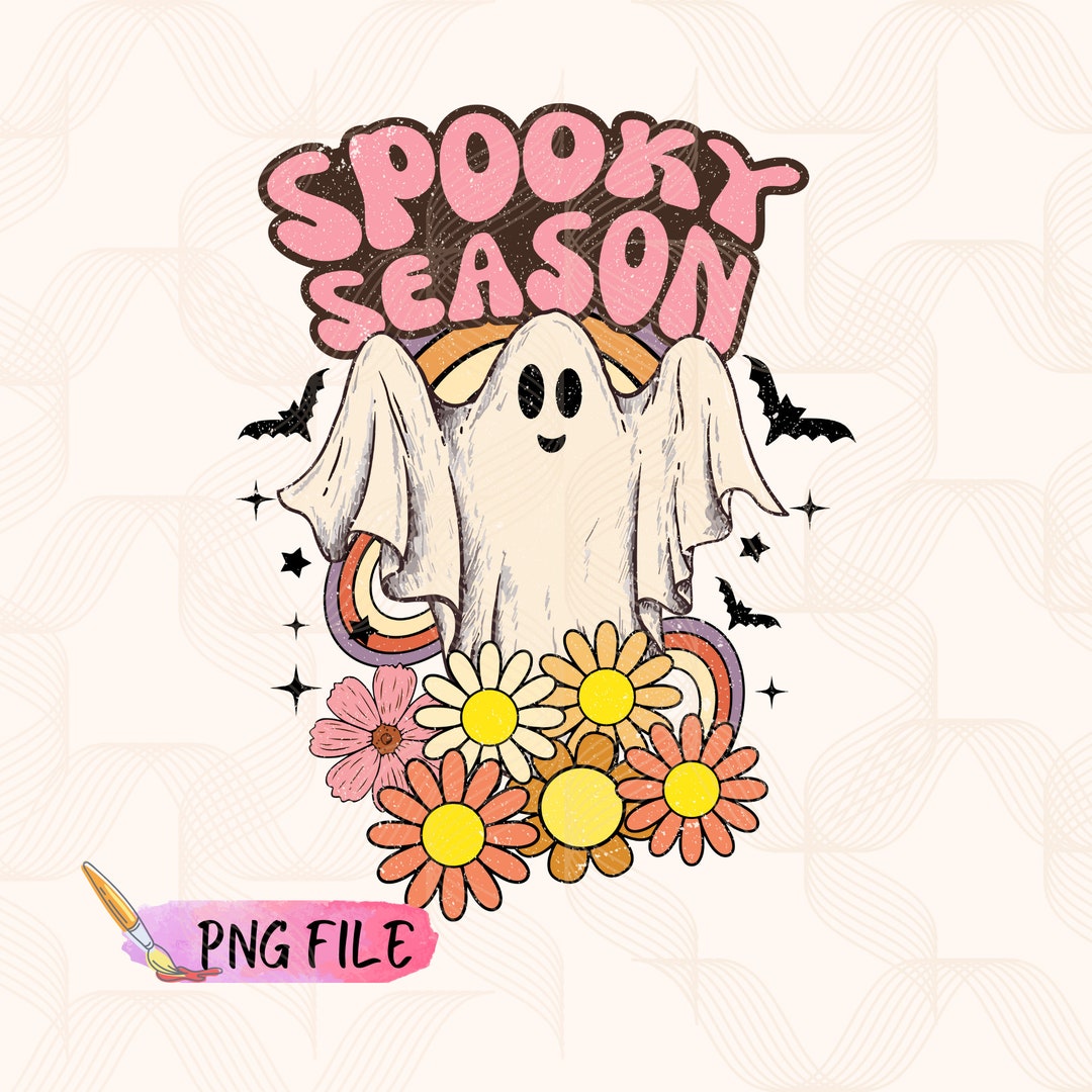 Halloween PNG, Spooky Season Ghost, Halloween Print Files for ...
