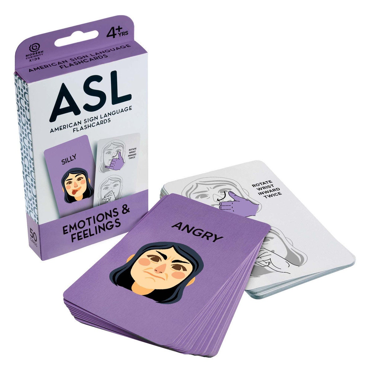ASL American Sign Language Flashcards: Emotions & Feelings - Etsy