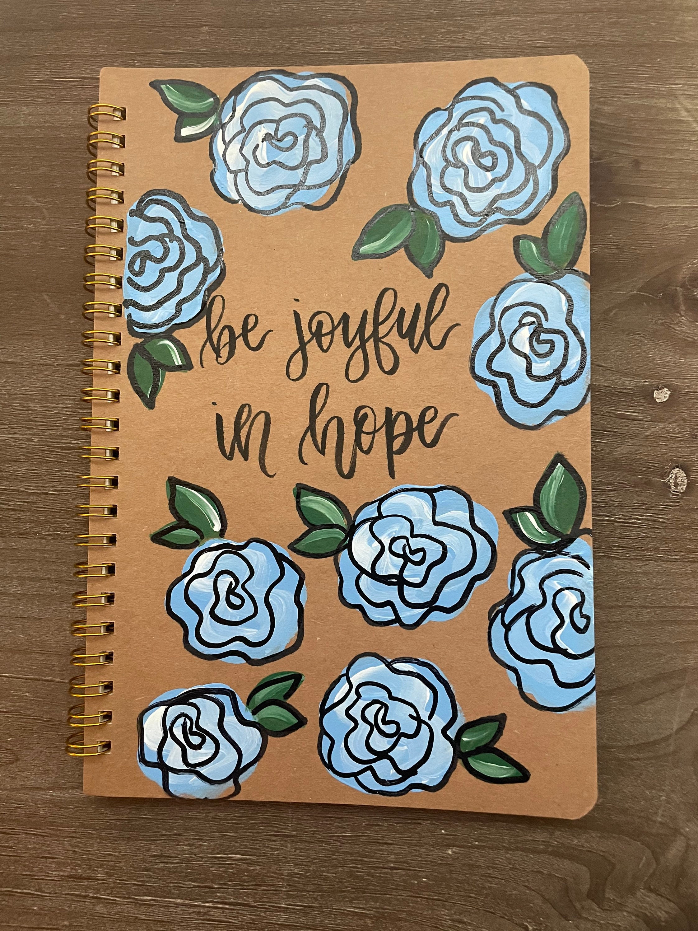 Be Joyful in Hope Hand Painted Journal - Etsy