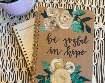 Be Joyful in Hope Hand Painted Journal - Etsy