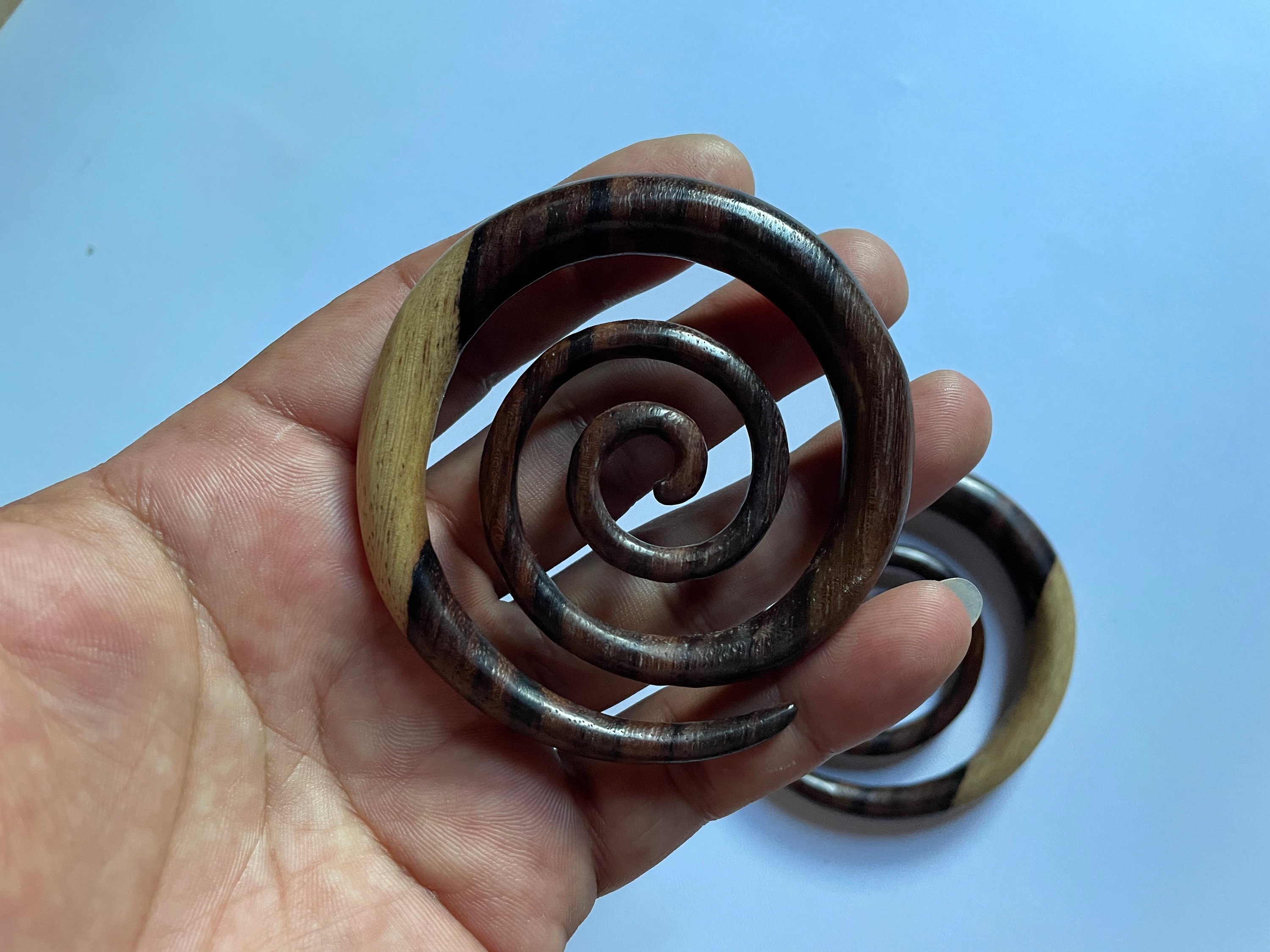 Wooden Spiral Gauge 6g 4g 2g 0g 00g 1/2” - Etsy