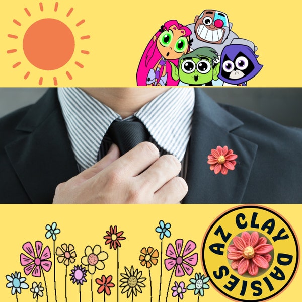 Clay Lapel Pin - Etsy