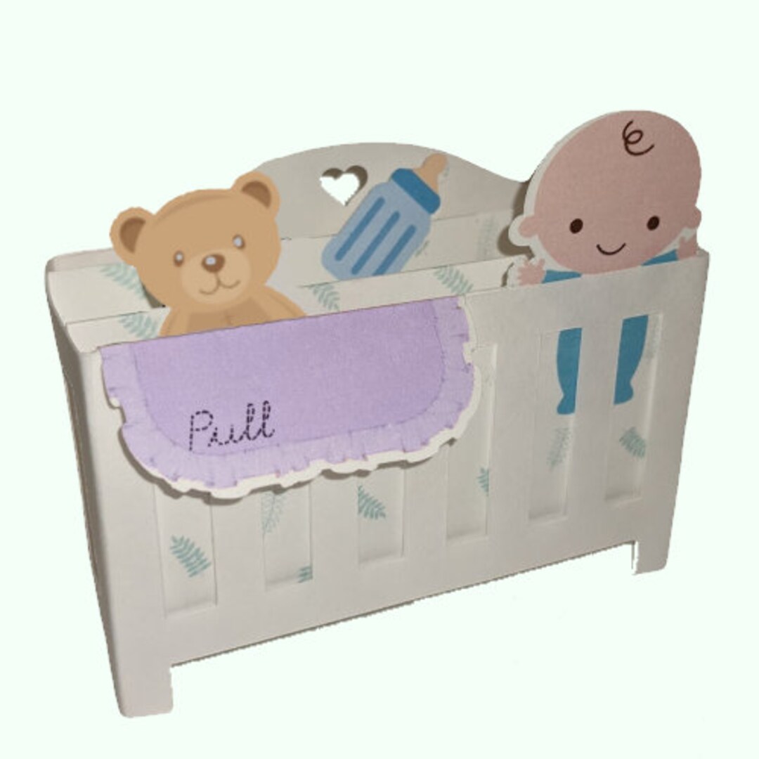 Baby Crib Popup Card - Customizable SVG Download - Etsy