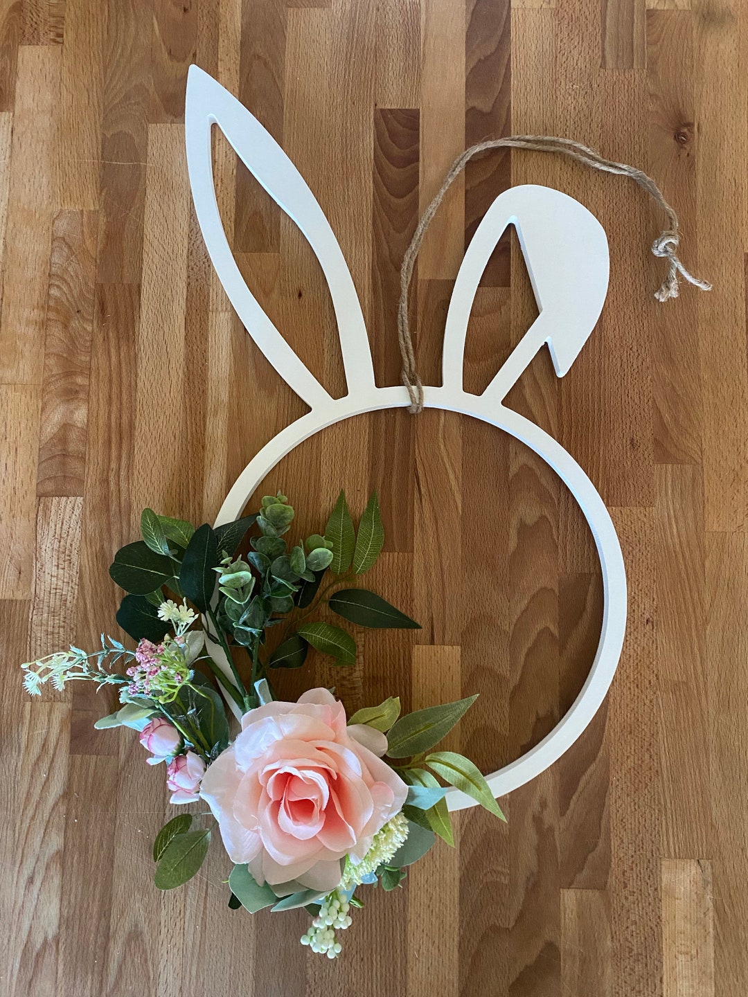 Bunny Ear Door Hanger All-weather PVC | Easter Signs | Easter Yard Art ...