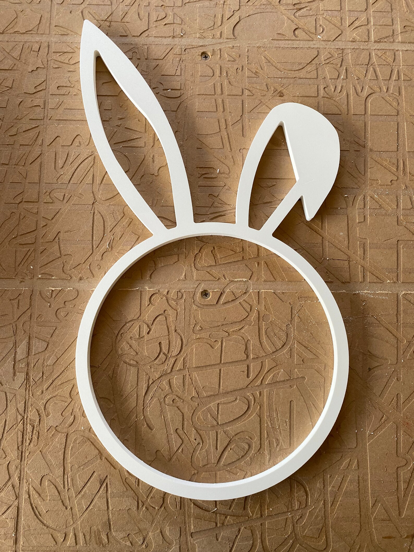 Bunny Ear Door Hanger All-weather PVC | Easter Signs | Easter Yard Art ...