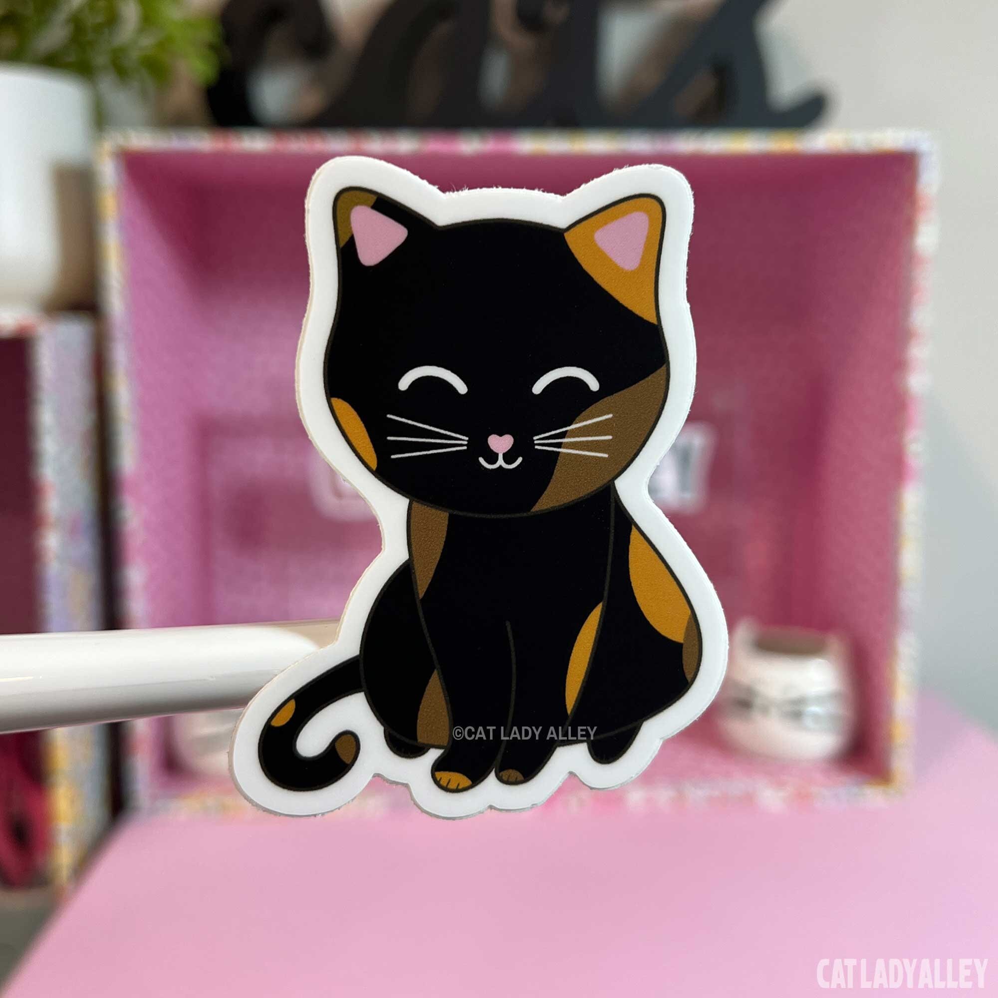 Tortie Cat Sticker - Etsy