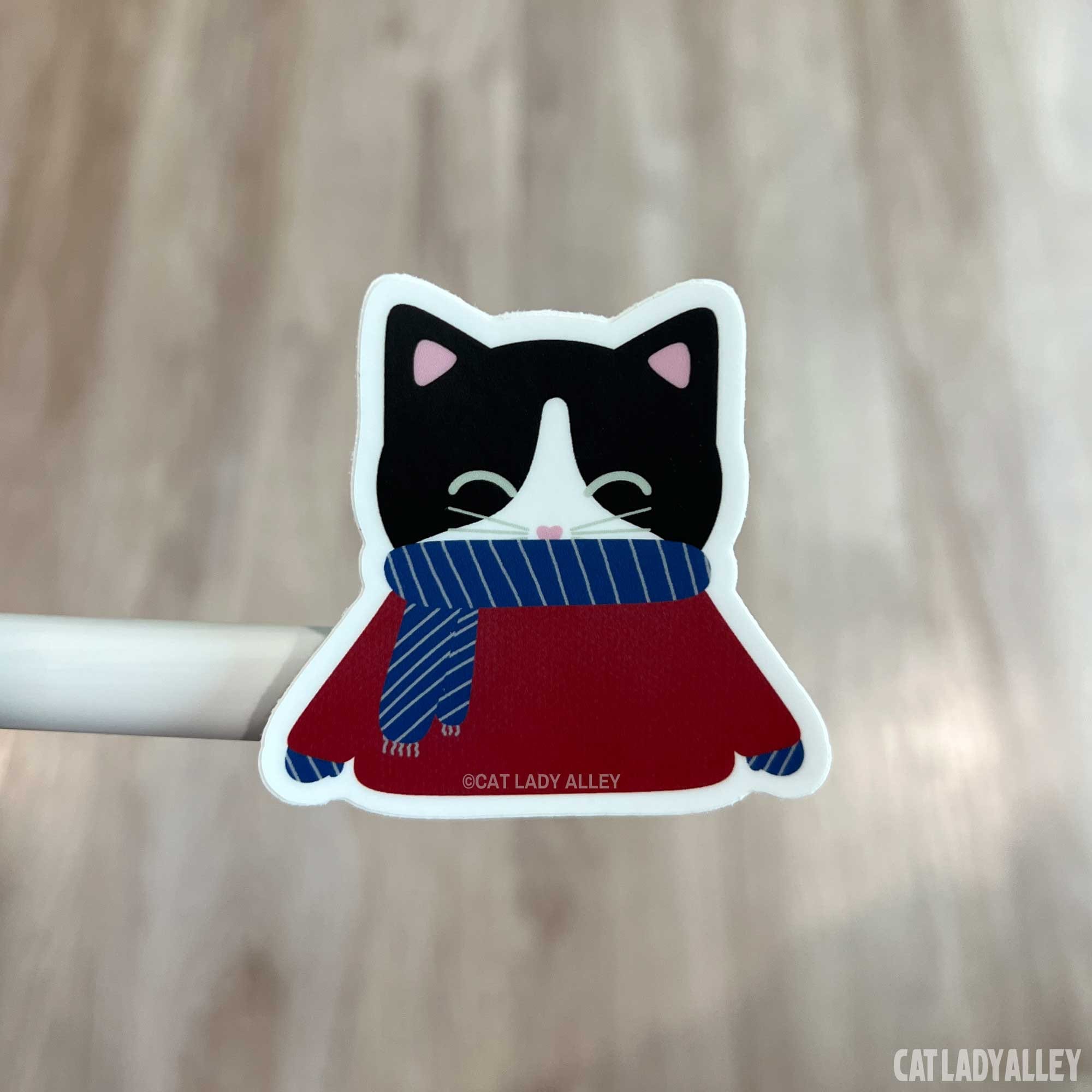 Tuxedo Cat Sticker - Sweater Weather Kitty - Etsy
