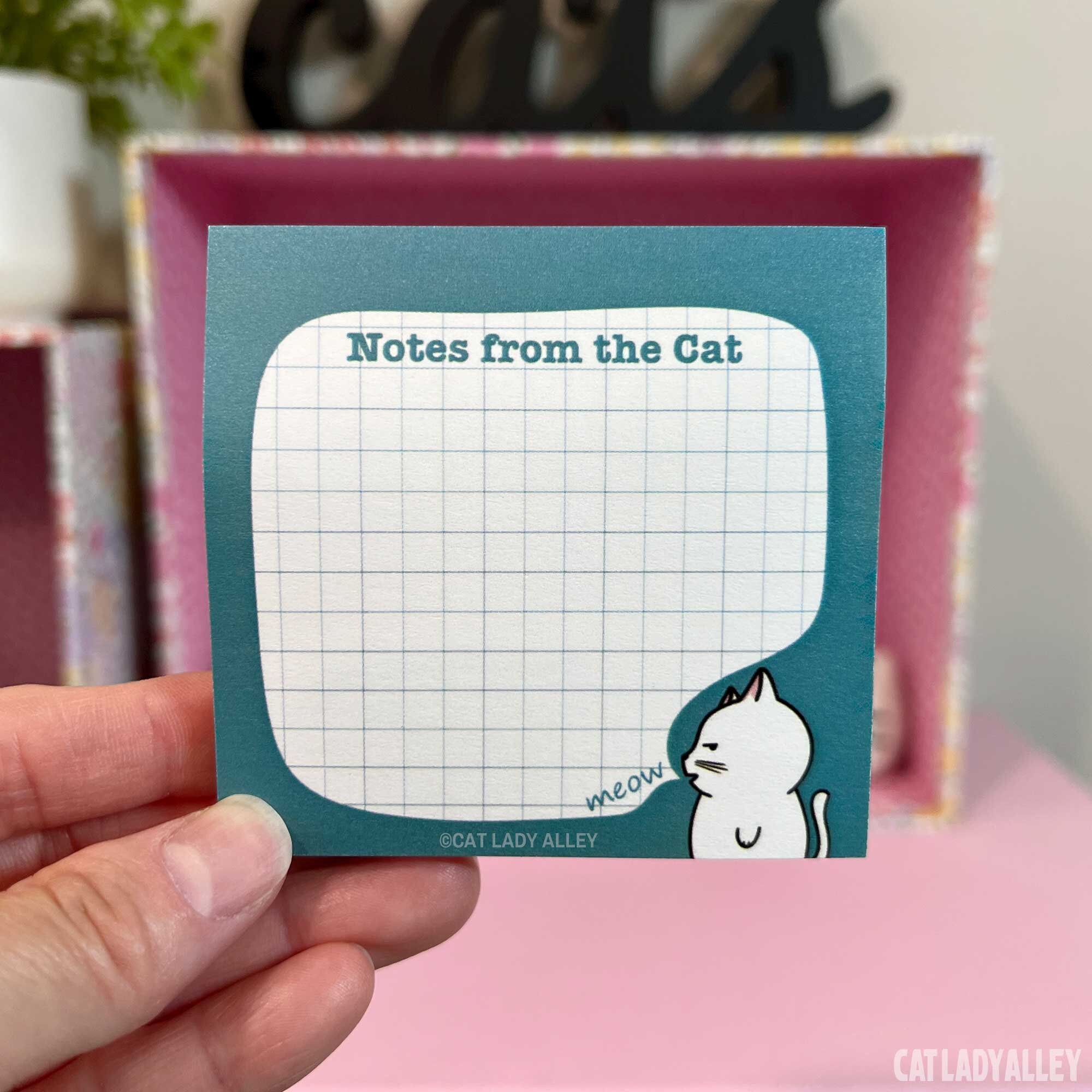 Notes From the Cat Sticky Note | 50 Sheets - Etsy