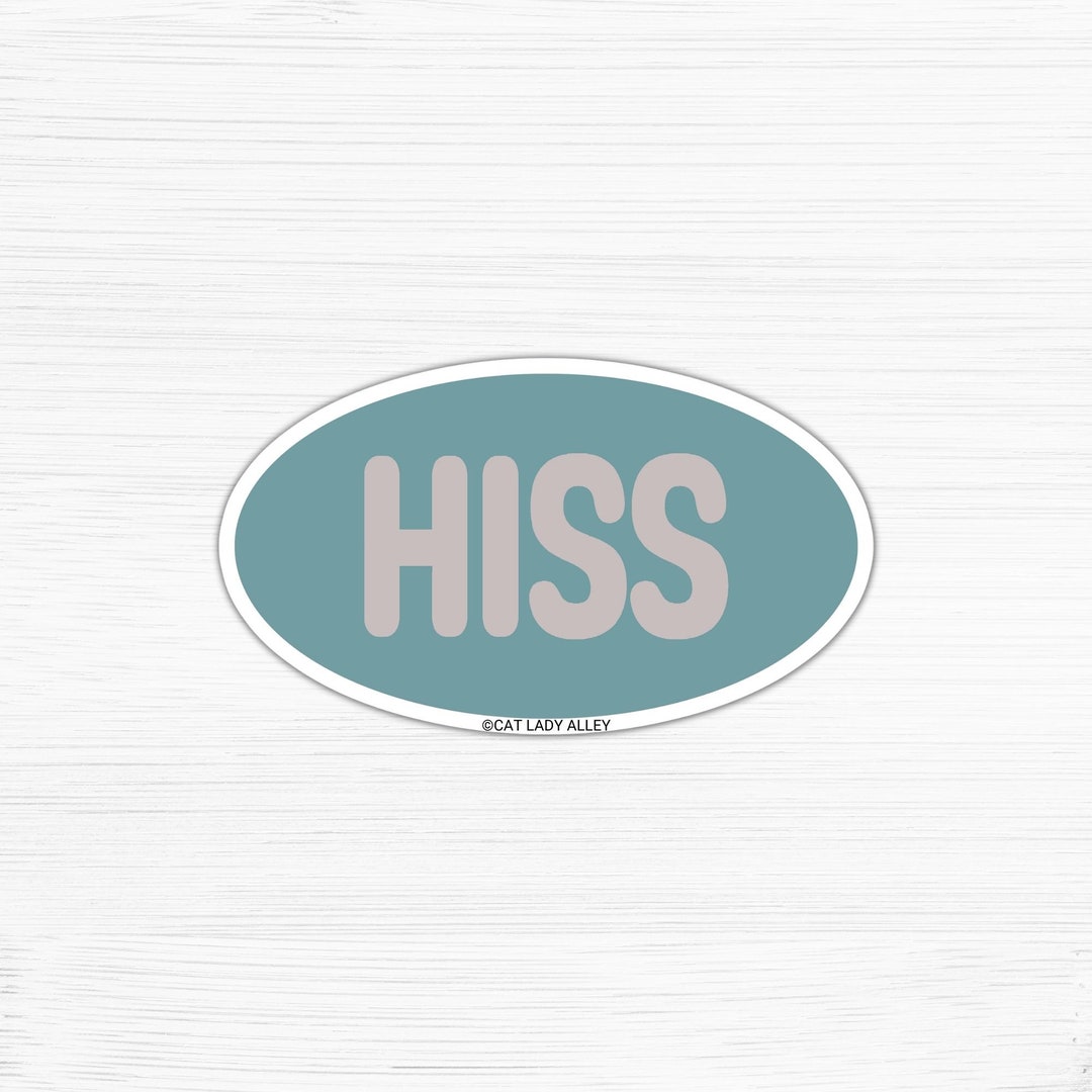 Hiss Cat Sticker - Etsy