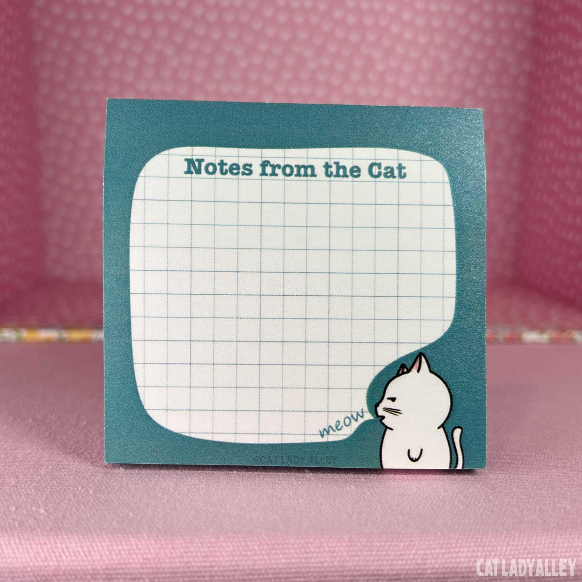 Notes From the Cat Sticky Note | 50 Sheets - Etsy