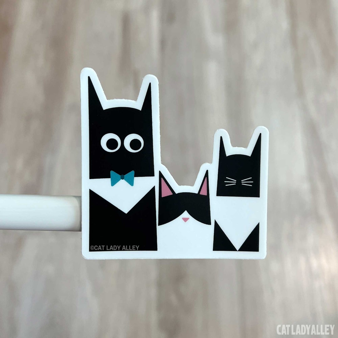Tuxedo Cat Sticker - Three Cats Series - Etsy