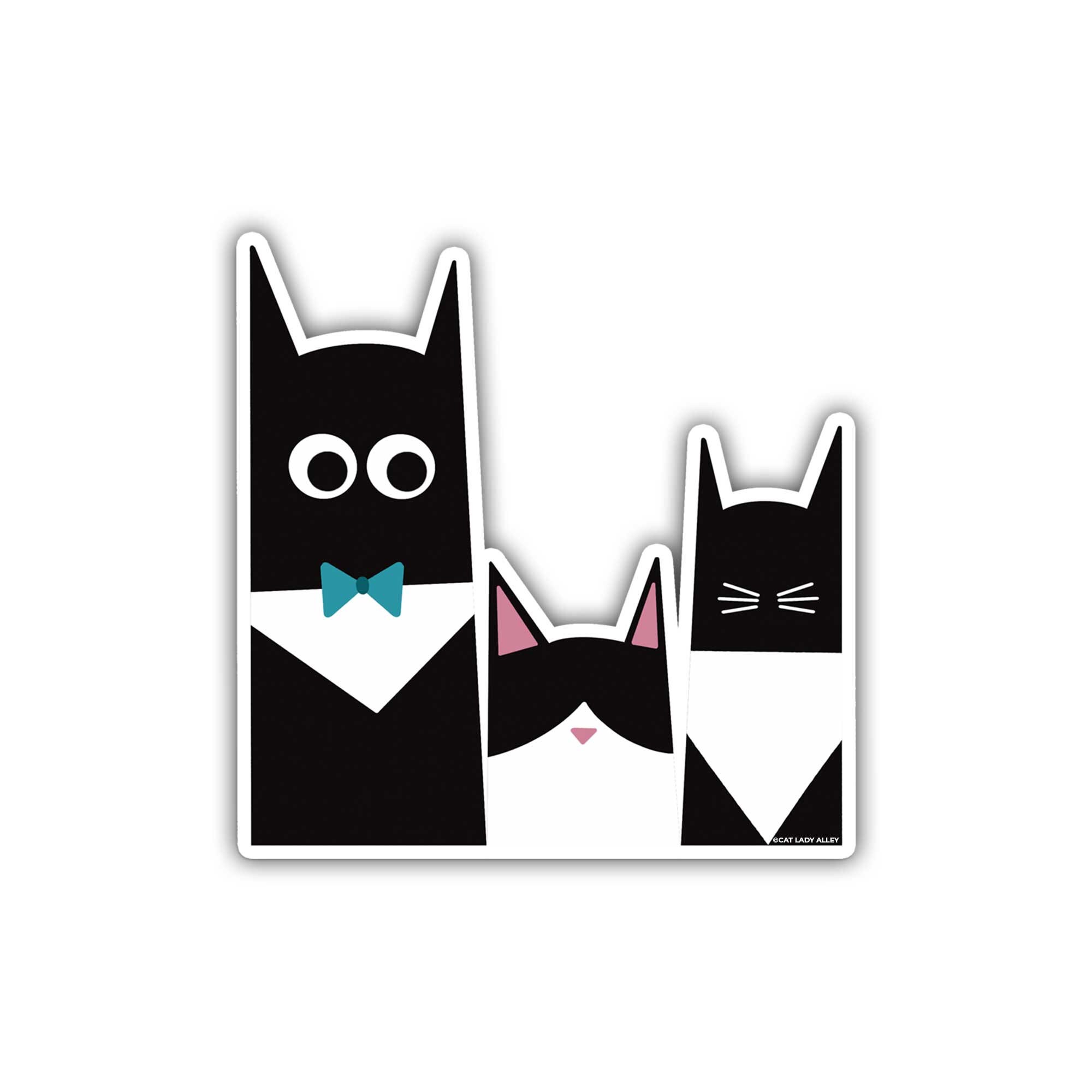 Tuxedo Cat Sticker - Three Cats Series - Etsy