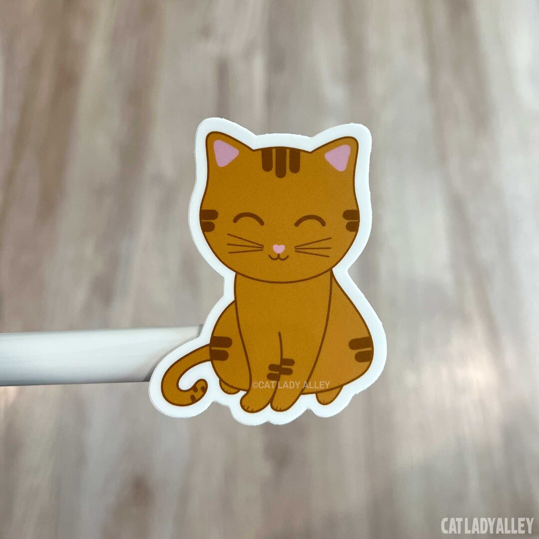 Orange Tabby Cat Sticker - Etsy