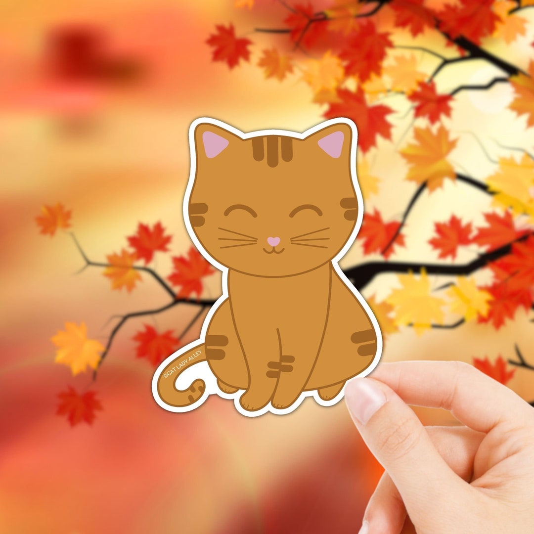 Orange Tabby Cat Sticker - Etsy