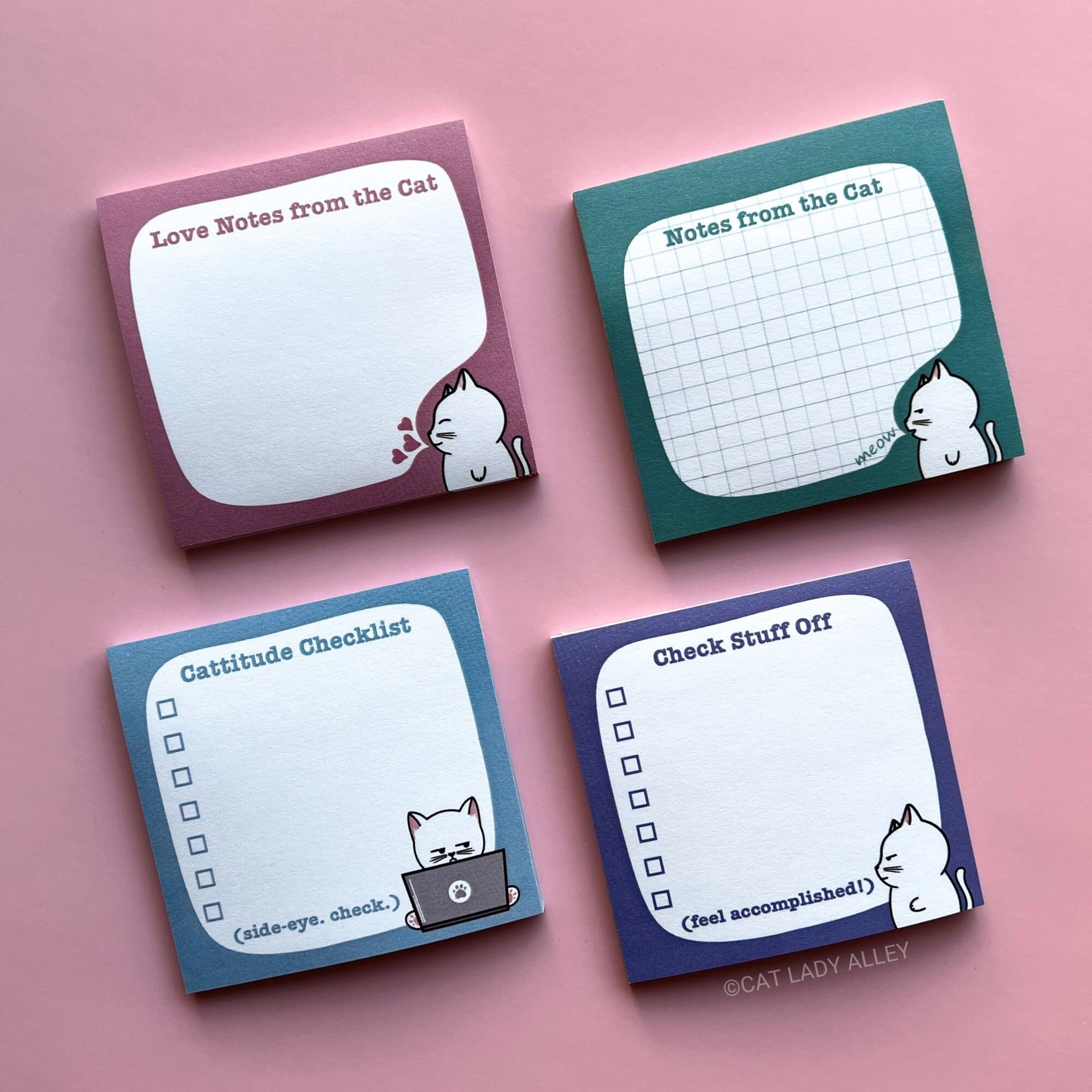 Notes From the Cat Sticky Note | 50 Sheets - Etsy