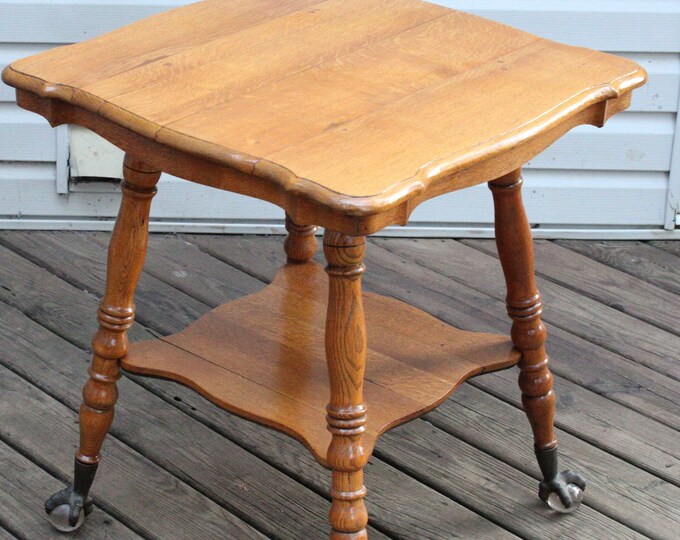 1900 Oak Quarter Sawn Table - Etsy