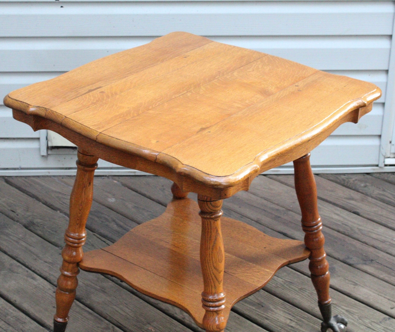 1900 Oak Quarter Sawn Table - Etsy