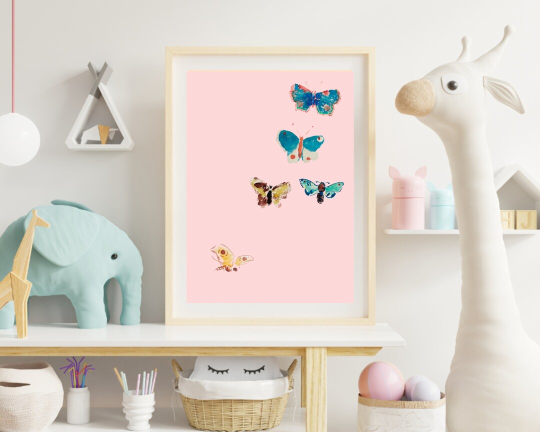Printable Art Print Kids, Butterfly Wall Art, Nursery Décor, Birthday ...