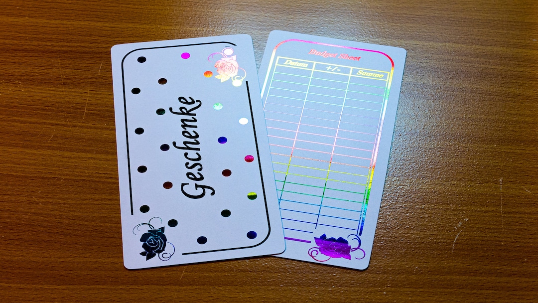 Dashboard A6 Budgeting With Dots/roses Glitter Foiled With Black ...